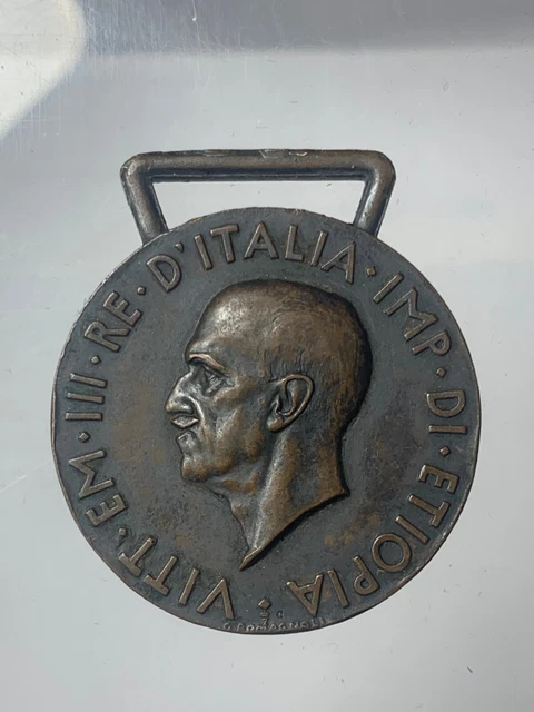 R70_418) MEDAGLIA VITTORIO Emanuele III Africa Orientale Etiopia AE Ø ...