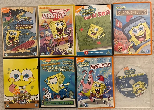 8X SPONGEBOB SQUAREPANTS DVD Bundle Movies & Episodes Kids Cartoons ...