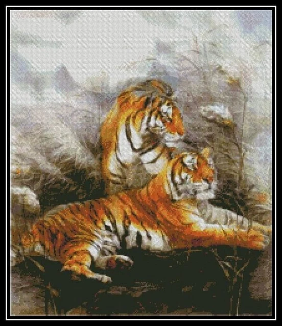 BENGAL TIGERS 2 - Cross Stitch Chart/Pattern/Design/XStitch EUR 7,61 ...