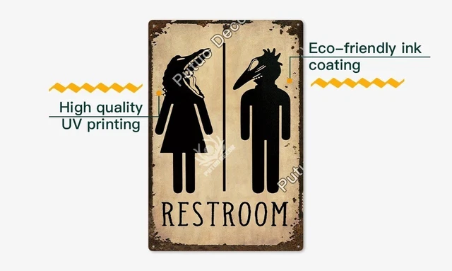 PLEASE DON'T DO Coke In The Bathroom Metal Tin Sign Retro Poster Toilet ...