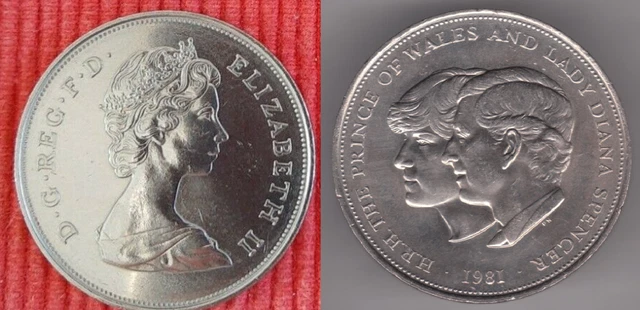 PRINCESS DIANA PRINCE Charles Wedding Silver Coin Lady Royal Family ...