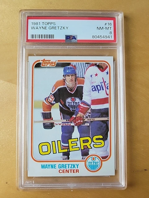 1981 TOPPS #16 Wayne Gretzky Oilers comme neuf dans son emballage psa 8 ...
