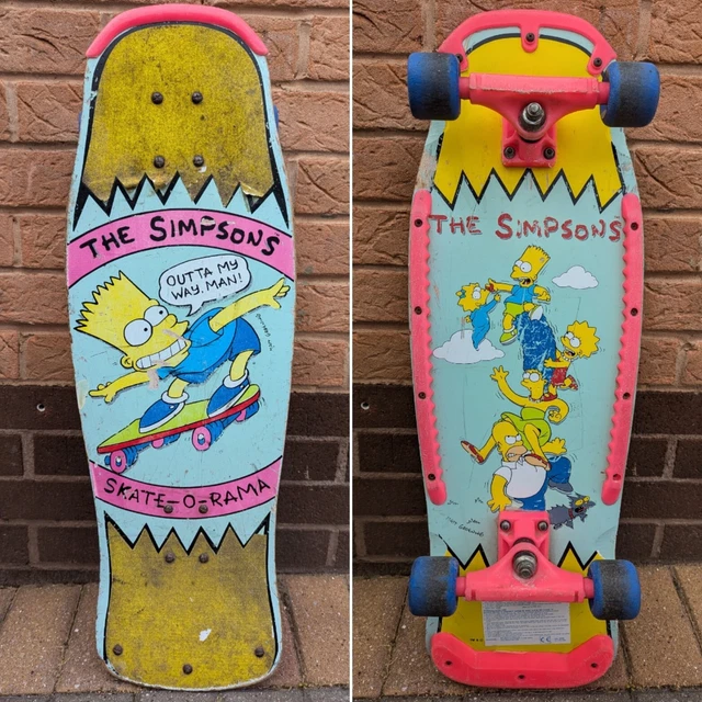THE SIMPSONS SKATE-O-RAMA 20th Century Fox 1990s Skateboard Bart 90's ...