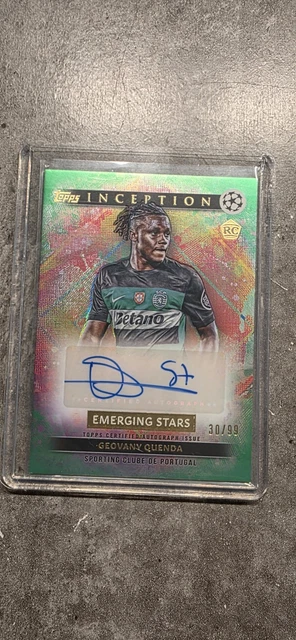 TOPPS UCC INCEPTION 2024-25 Auto Geovany Quenda RC Sporting Portugal ...