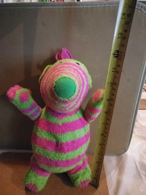 VINTAGE FISHER PRICE The Fimbles Baby Pom Green & Pink Soft Plush Toy ...