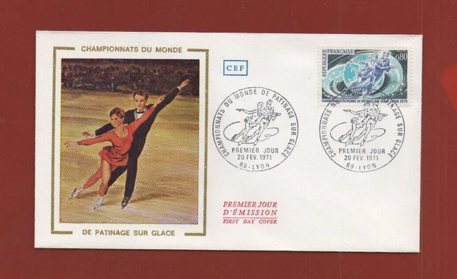 FDC 1971 - Championnats du Monde de patinage sur glace .... (Ref. 5580 ...