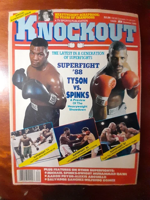 KNOCKOUT BOXING MAGAZINE Été 1988 Mike Tyson Spinks Superfight Spécial ...