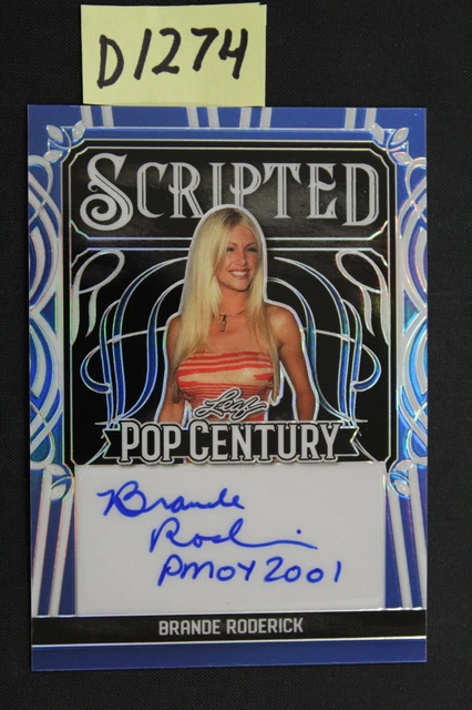 2024 LEAF METAL Pop Century -BRANDE RODERICK SSP Blue "PMOY 2001" Auto ...