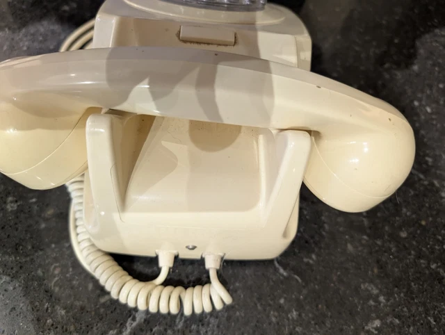 VINTAGE CREAM ROTARY Dial Telephone *Converter to Virgin router* *see ...