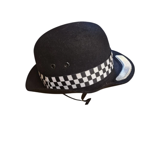 POLICE CHIEF SUPERINTENDENT WPC Bowler Hat Silver Trim 56 Film TV ...