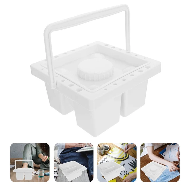 MULTI-USE PAINT BRUSH Basin Pen Washer Container for Brushes Watercolor ...