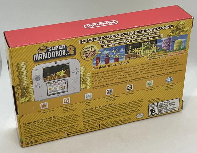 NINTENDO 2DS CONSOLE New Super Mario Bros 2 Game Bundle Scarlet Red ...