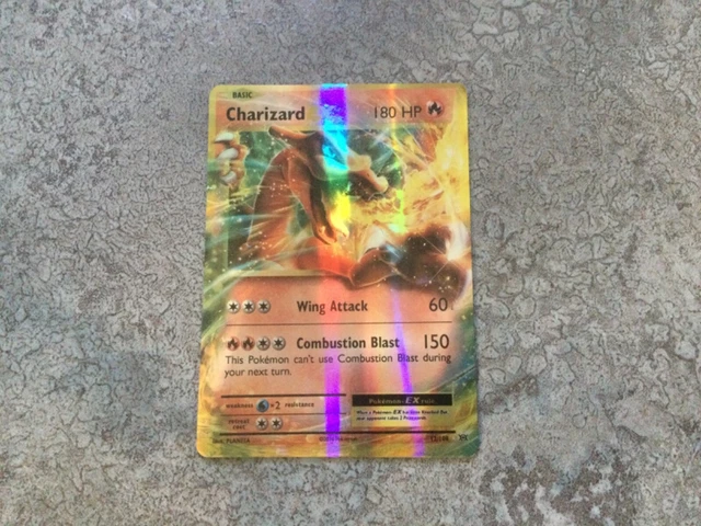 CHARIZARD EX 12/108 Evolutions Ultra Rare Gold Border Holo Pokemon Card ...