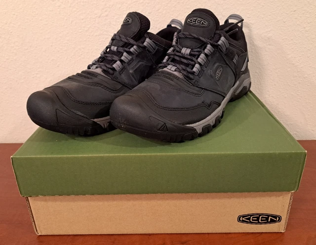 NEW! KEEN MEN'S Ridge Flex Waterproof Hiking Shoes Size 11.5 Black/Gray ...