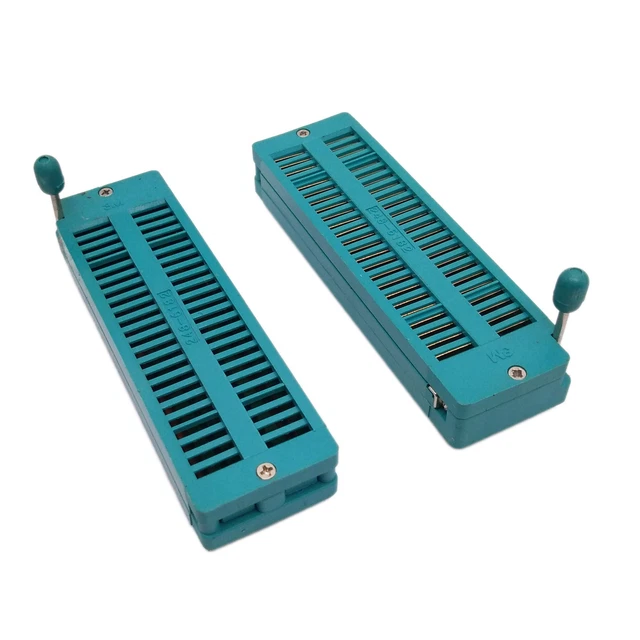 2X 48 PIN 2.54mm ZIF ZIP IC Test DIP Board Socket Universal 248-6182 ...