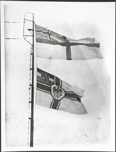 NAVAL ENSIGN FLYING Over German Flag 1919 Old Photo $9.00 - PicClick AU
