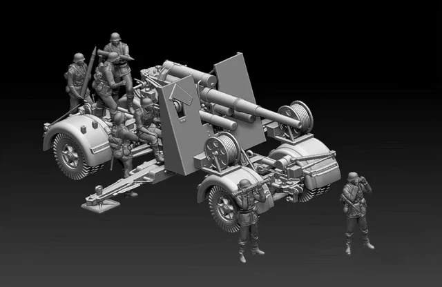 WW2 GERMAN ARTILLERY 10 Soldiers Full Set 1/35th Resin Printed £27.60 ...