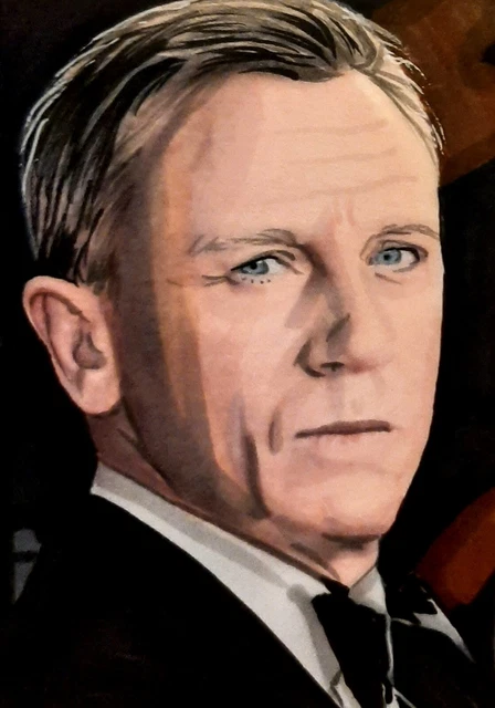 ORIGINAL DANIEL CRAIG James Bond aceo sketch card drawing EUR 5,93 ...