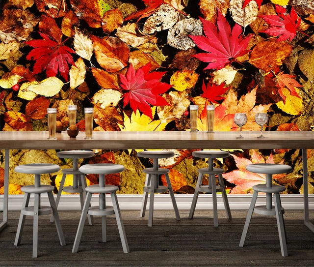 3D MAPLE LEAF G9223 Wallpaper Wall Murals Removable Self-adhesive Honey ...