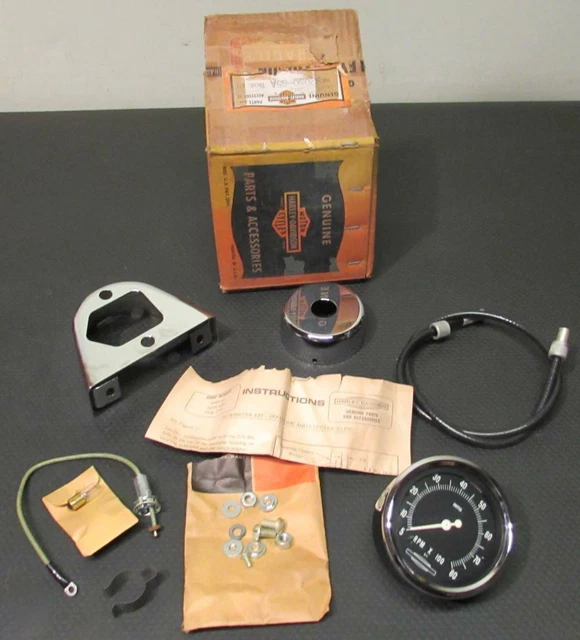 NOS ORIGINAL HARLEY Tachometer Kit 92050-65A Panhead Shovelhead OEM ...