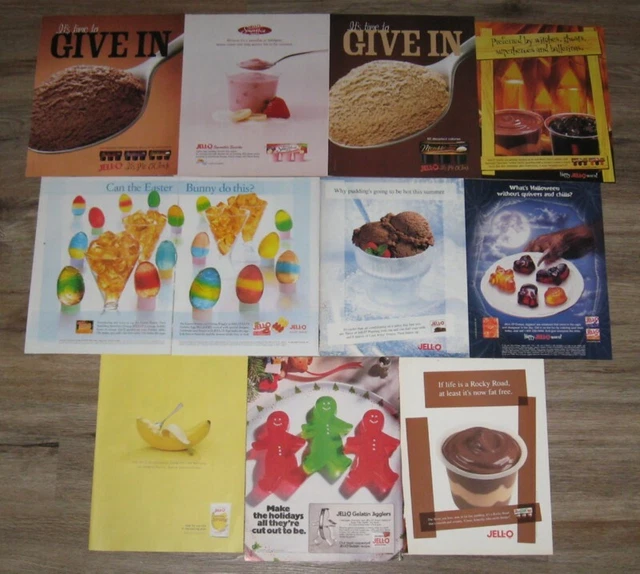 JELL-O PUDDING ADS Jello Snacks magazine clippings pages PHOTO ...