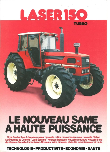 BROCHURE PROSPEKT prospectus tracteurs SAME LASER 150 1986 EUR 5,98 - PicClick FR