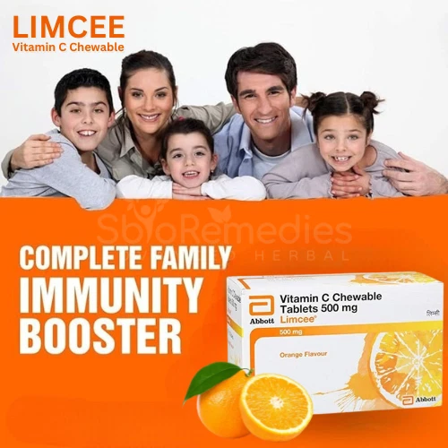 LIMCEE VITAMIN C Orange Flavor 500mg Chewable Antioxidant Tablet Boost ...