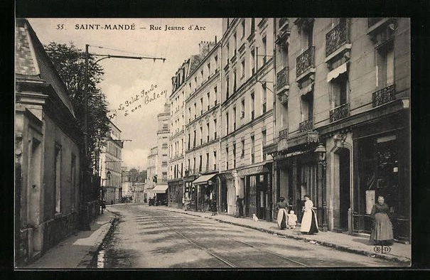 CPA SAINT-MANDÉ, RUE Jeanne d´Arc, vue de la rue EUR 10,00 - PicClick FR