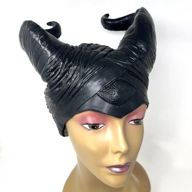 MALEFICENT HEADPIECE W/ Rigid Horns 2014 Disney Costume Adult Cosplay Mask £19.40 - PicClick UK