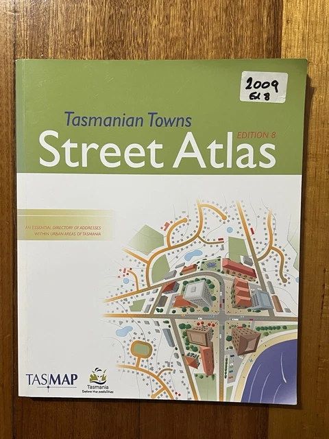 TASMANIAN TOWNS STREET Atlas Map Guide TAS MAP Trade Paperback Edition ...