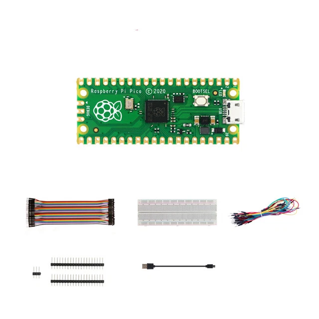 RASPBERRY PI PICO Kit Microcontroller Board USB Cable Header Pin ...