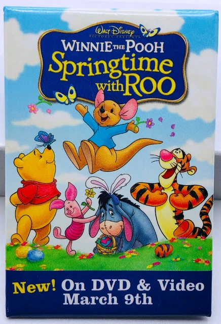 DISNEY MOVIE POSTER Promotional Pin Button "WINNIE THE POOH SPRINGTIME ...