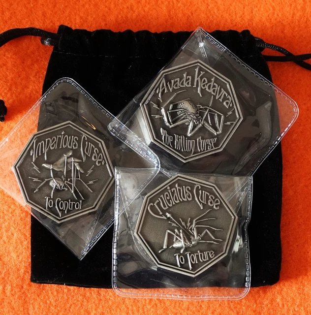 NEW LITJOY CRATE Harry Potter Unforgivable Curse Spell Coin Set (Avada ...