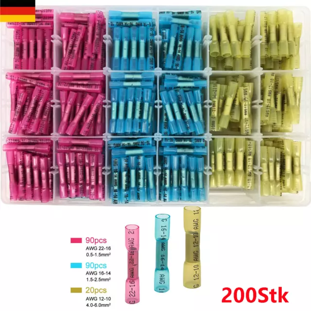 STOSSVERBINDER KABELVERBINDER QUETSCHVERBINDER Schrumpfverbinder ...