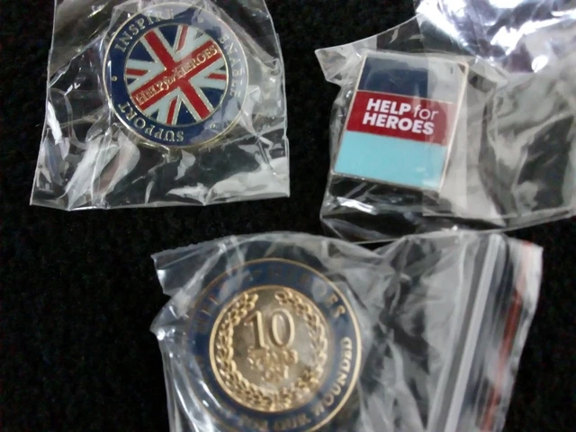 HELP FOR HEROES Charity Badge Collection Set £6.99 - PicClick UK