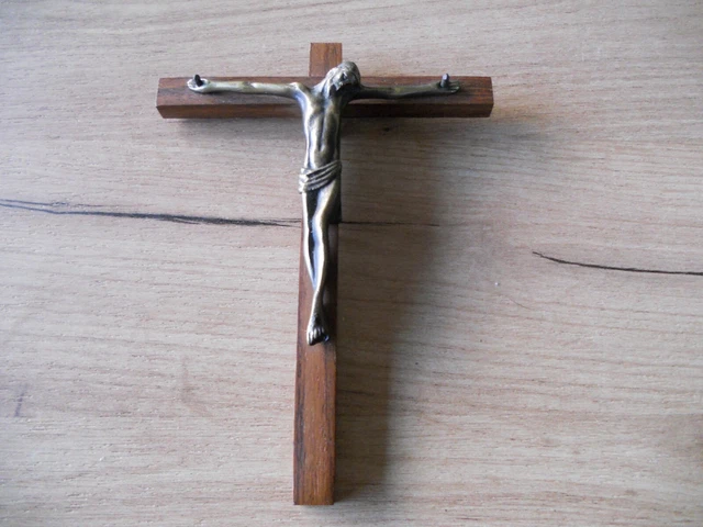 CRUCIFIX EN BRONZE 17 cm EUR 10,00 - PicClick FR