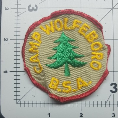 VINTAGE BSA CAMP WOLFEBORO Boy Scout Uniform Badge Twill PATCH Pine Tree CA P75 £16.94 - PicClick UK