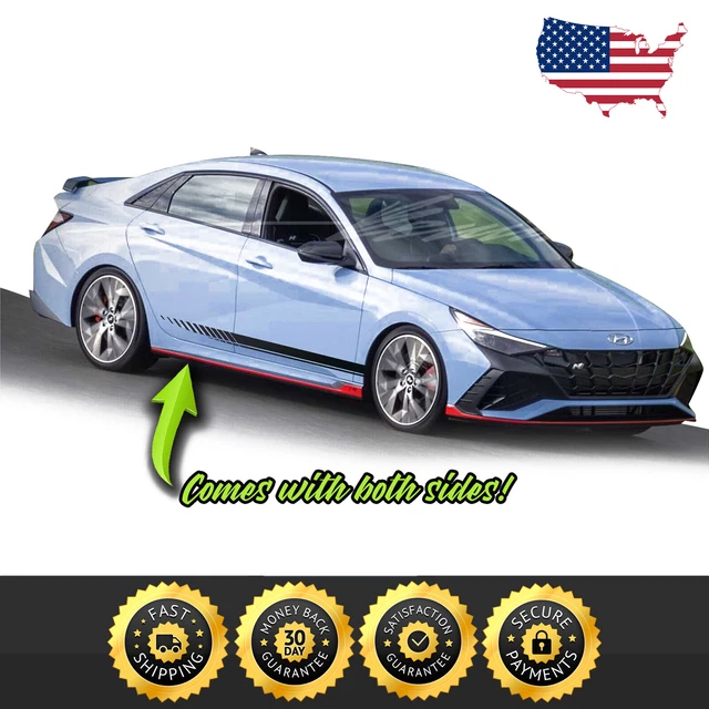 HYUNDAI ELANTRA SIDE Strobe Rocker Racing Stripes Decals Fits 2021 $49. ...