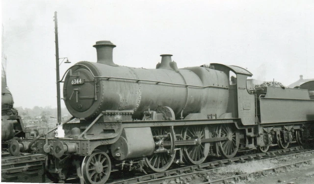 EX GWR 43XX CLASS 2-6-0 No 6344 at UNKNOWN LOCATION R/PHOTO £1.00 ...