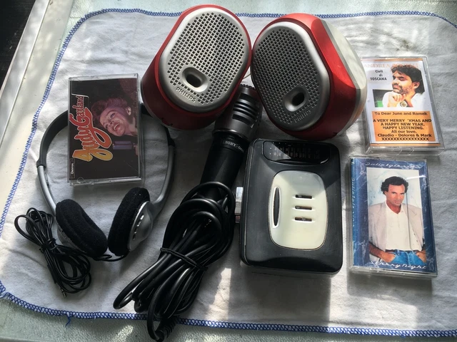 MICROPHONE SONY-WALKMAN BUSH-HEADPHONE Thompson + Speakers Philips ...