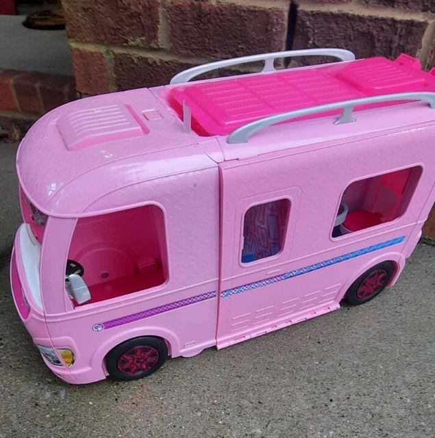 MATTEL BARBIE DREAM Camper Pink Expandable RV Bus Home Van Motor ...