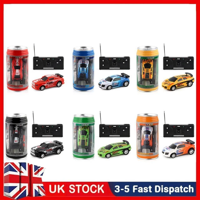 COKE CAN MINI Cans RC Car with Roadblocks Plastic Micro Racing Car for ...