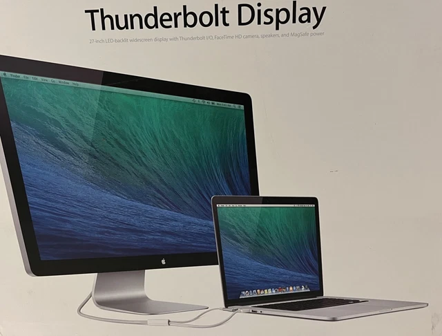 APPLE THUNDERBOLT DISPLAY 27" IPS LED Monitor MC914ZM/B 2560x1440 2015 &USBC EUR 599,95 ...