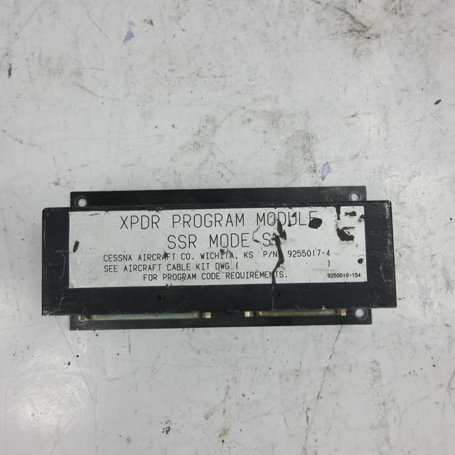 XPDR PROGRAM MODULE SSR Mode S Transponder Cessna 9255017-4 $105.14 ...