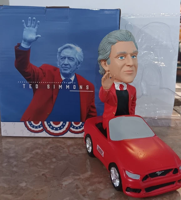 TED SIMMONS BOBBLEHEAD 8/18/23 CARDINALS Hall Of Fame PARADE DE VOITURE ...