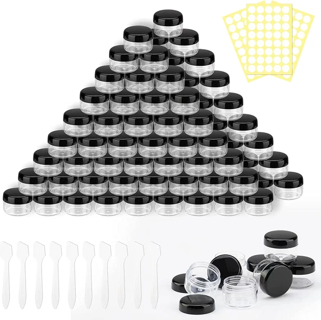 LOT DE 100 Mini Pots Transparents De 5 Ml - En Verre Crème Transparent ...