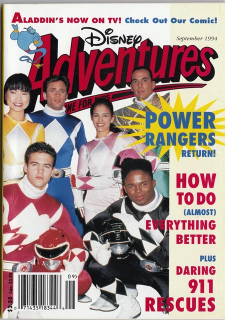 DISNEY ADVENTURES MAGAZINE September 1994 Power Rangers £2.07 - PicClick UK