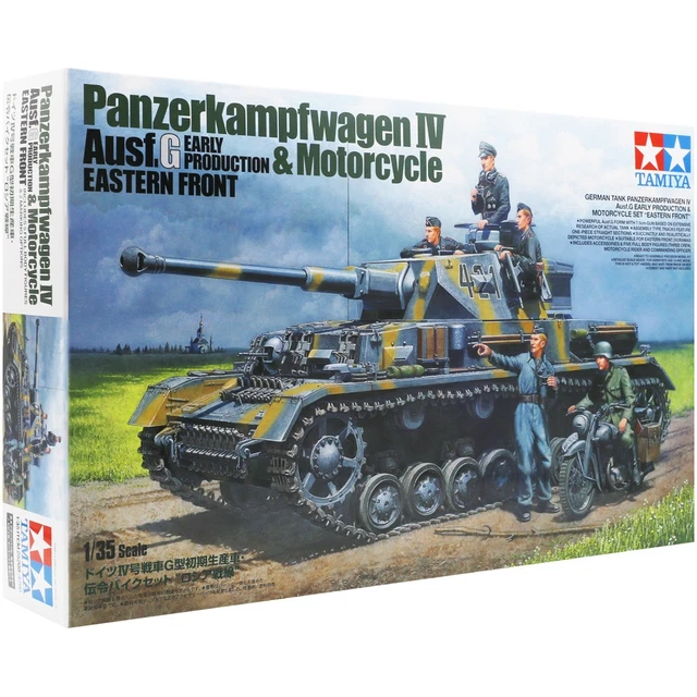 TAMIYA 1/35 PANZERKAMPFWAGEN IV Ausf.G Motorcycle Military Model Kit ...