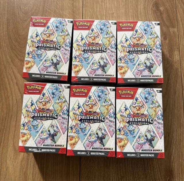 6 X POKEMON TCG Scarlet & Violet-Prismatic Evolutions Booster Bundle £294.99 - PicClick UK