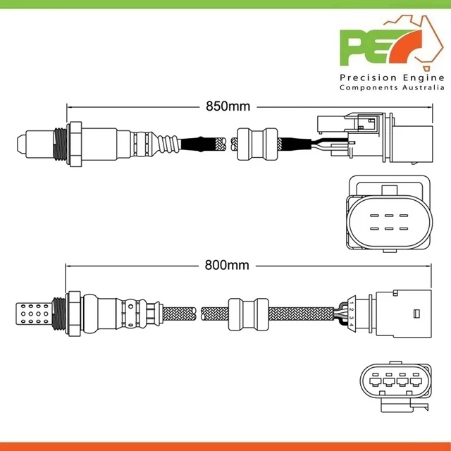 2X NEW * OEM * Pre-Cat & Post-Cat Oxygen Sensors For Audi A6 3.0L 6 Cyl ...
